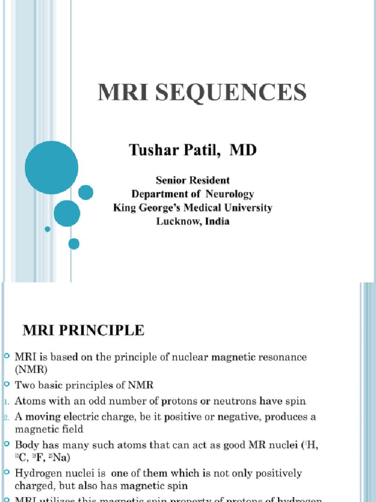 Mri Sequence | PDF