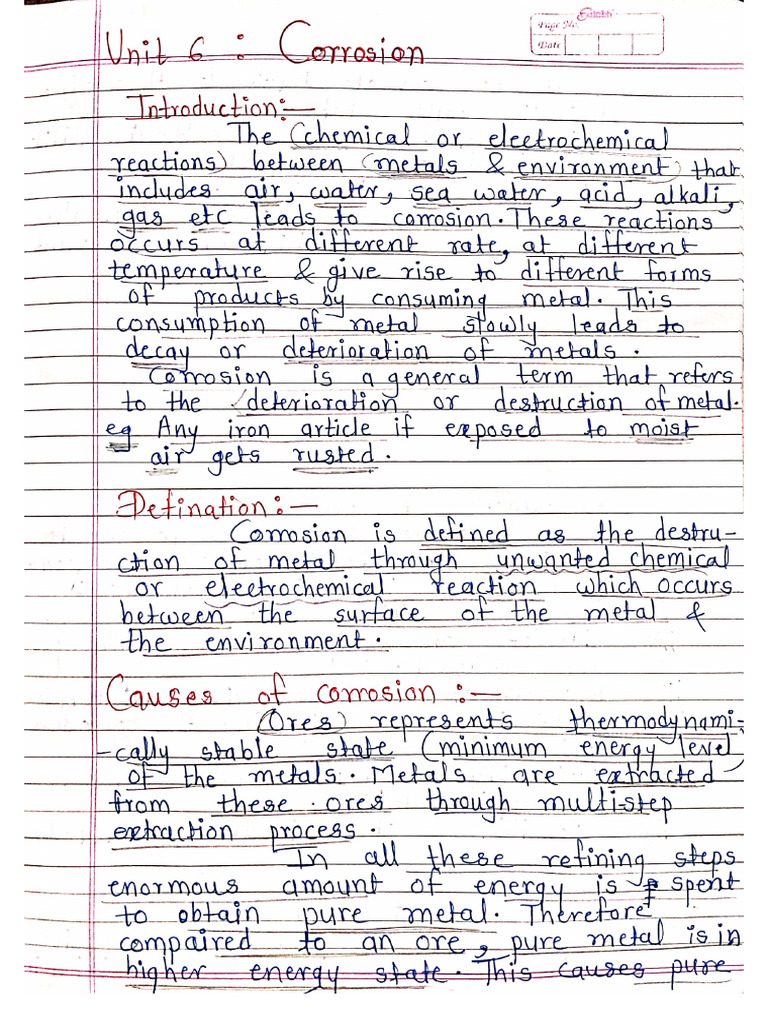 Chemistry Unit 6 Study Notes | PDF