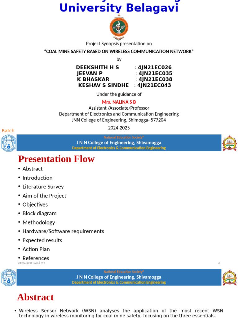 Batch 1(Synopsis Ppt) | PDF | Arduino | Microcontroller