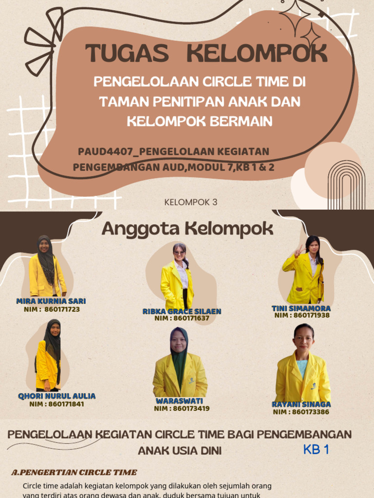 TUGAS KELOMPOK 3 PAUD4407 MODUL 7-Compressed | PDF