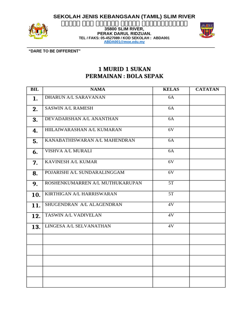 1M1S Permainan Bola Sepak | PDF
