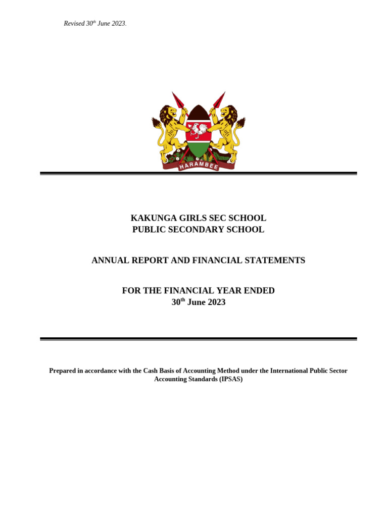 2023 Annual Report &financial Statement 2023 | PDF | Cash | Cash Flow ...