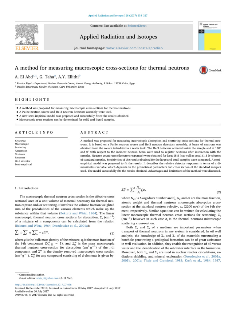 Thermal Neutrons Measurements | PDF | Neutron | Nuclear Physics