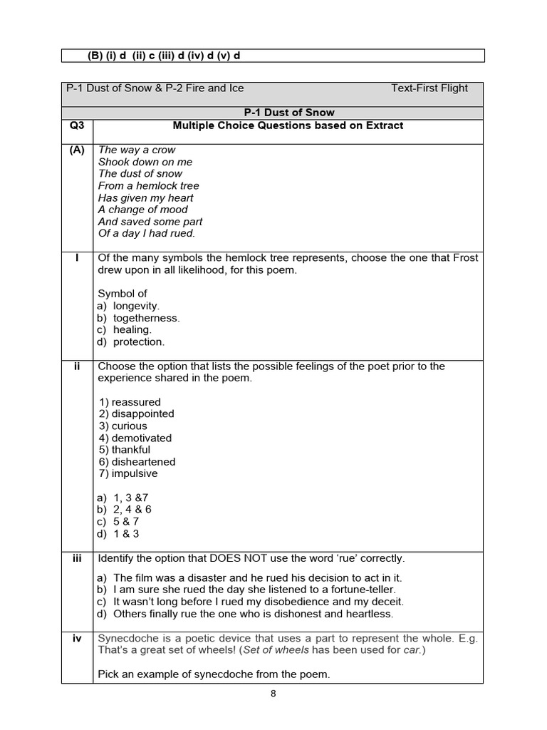 P-1 Dust of Snow - P-2 Fire and Ice | PDF