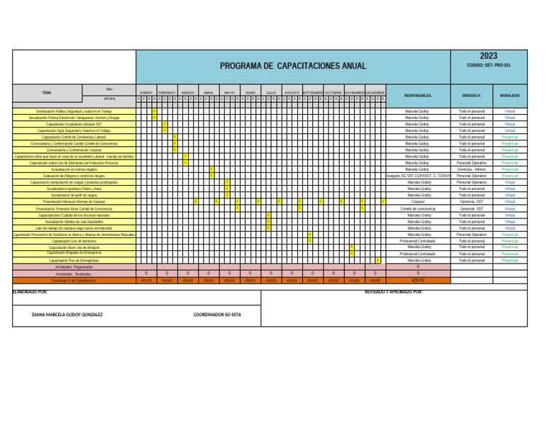 Programa de Capacitaciones | PDF