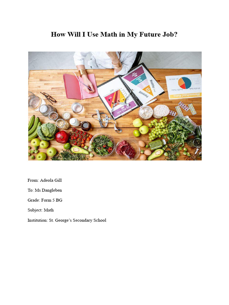 How Will I Use Math in My Future Job | PDF