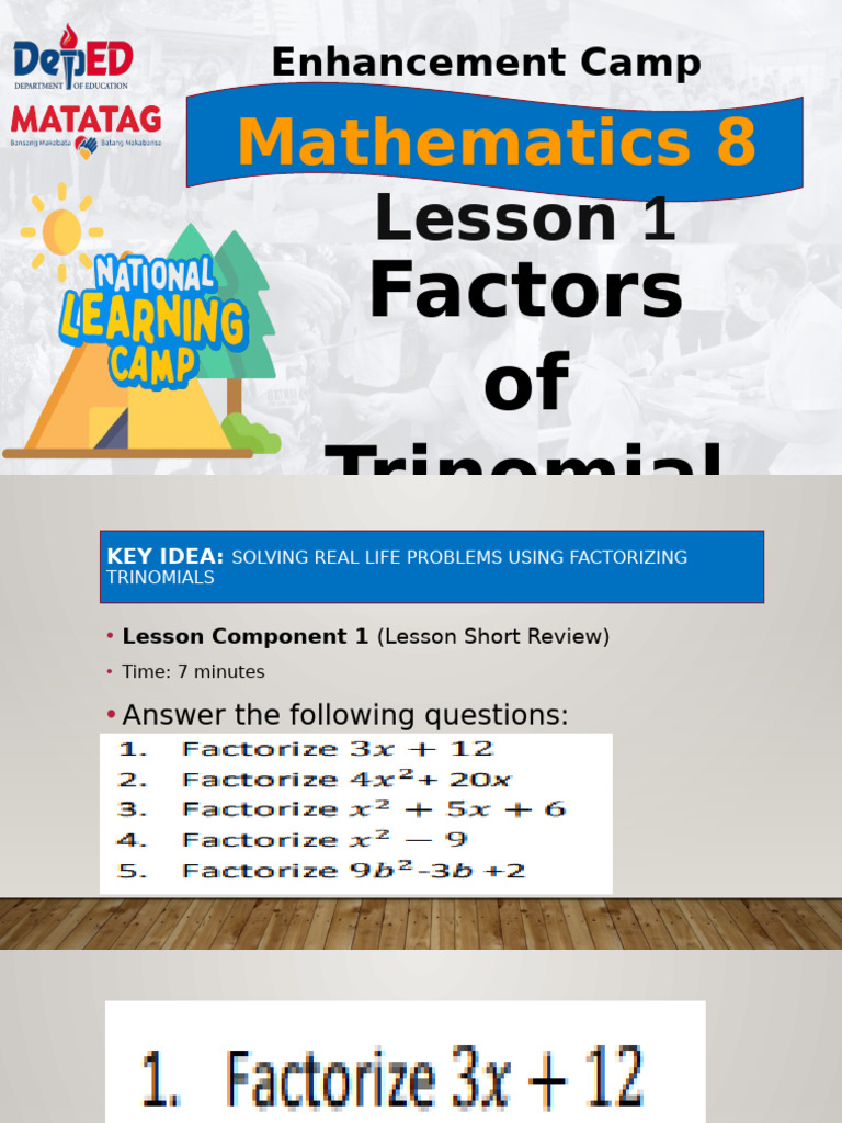 Math 8 Lesson 1 Nlcenhancement | PDF | Equations | Numbers
