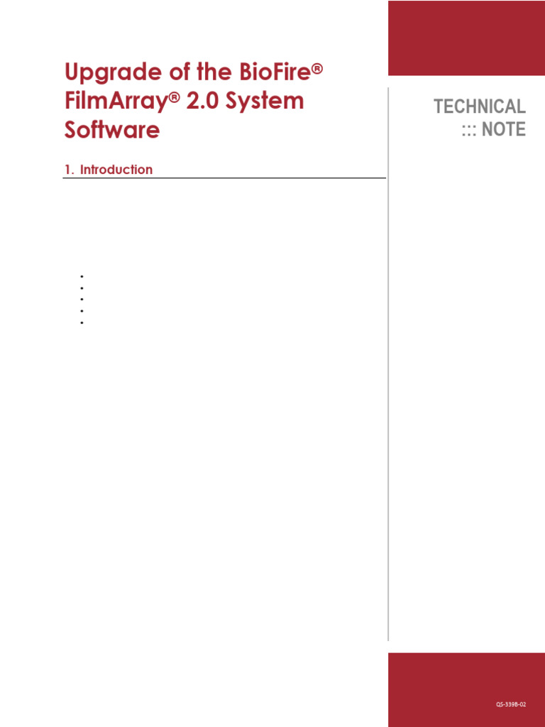 BioFire FilmArray 2.0 Upgrade Guide | PDF | Computing | Software