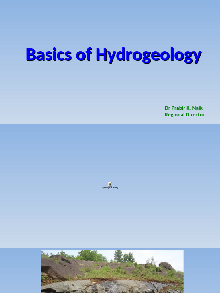 Basics of Hydrogeology | PDF | Aquifer | Porosity