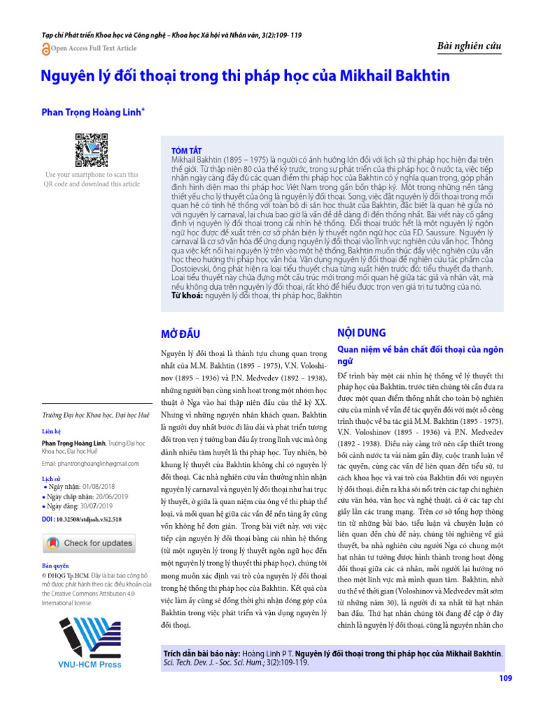 NGUYÊN LÝ ĐỐI THOẠI CỦA BAKHTIN | PDF