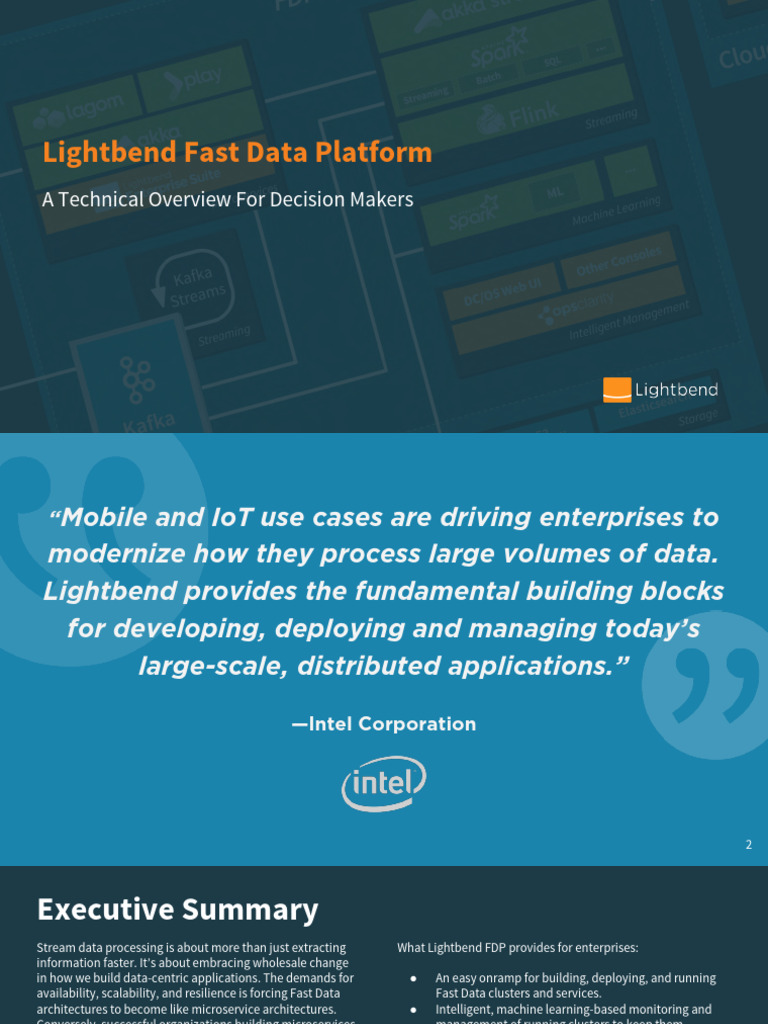 Technical Overview Lightbend Fast Data Platform | PDF | Apache Spark ...