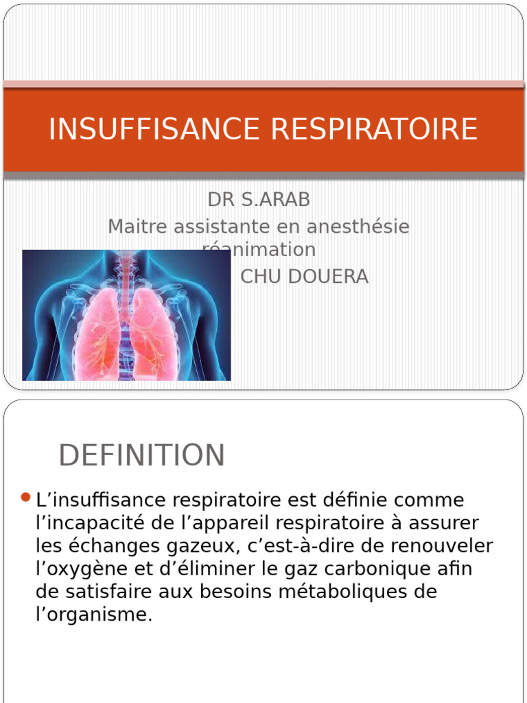 INSUFFISANCE RESPIRATOIRE .PHARMACIE (1) | PDF | Respiration | Système ...