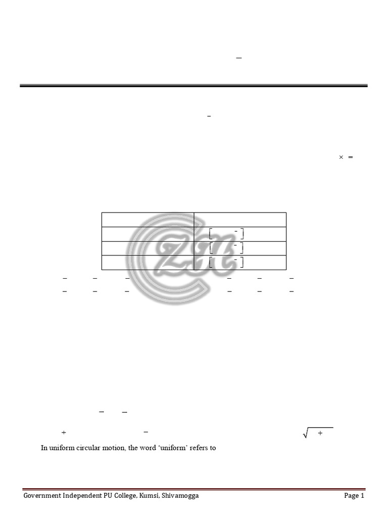 Midterm Exam 2024-25 - I PUC Physics 3 Model Papers - 241015 - 210041 | PDF | Force | Acceleration