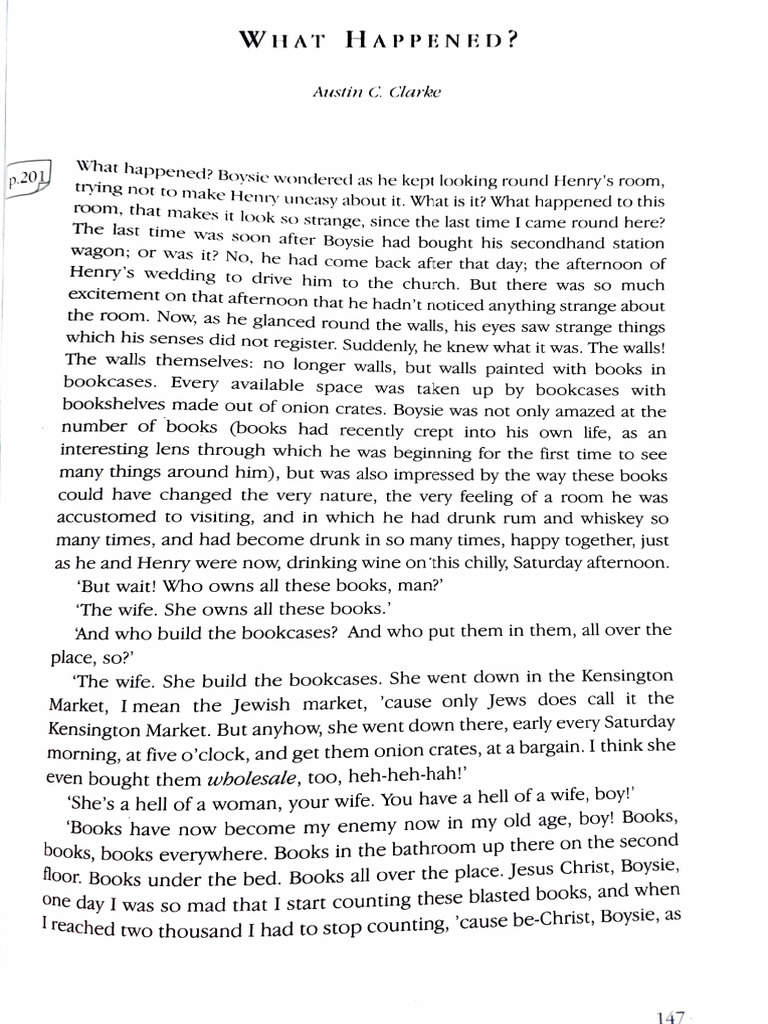 What Happened by Austin Clarke | PDF