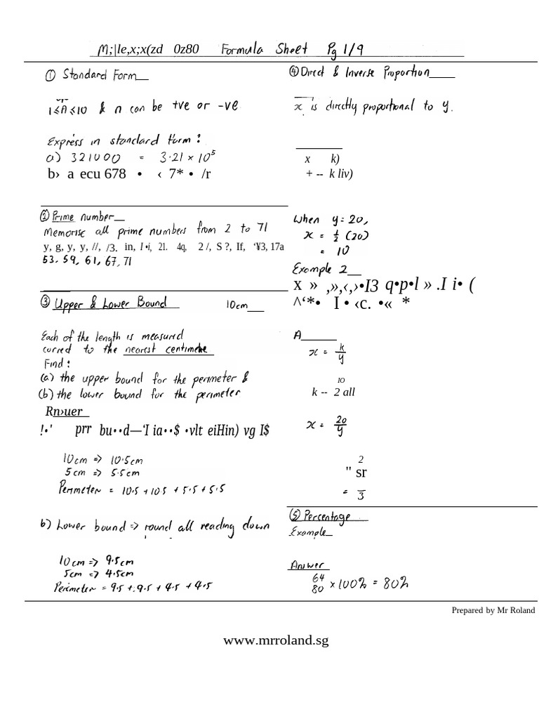 mathematics-0580-formula-sheet | PDF
