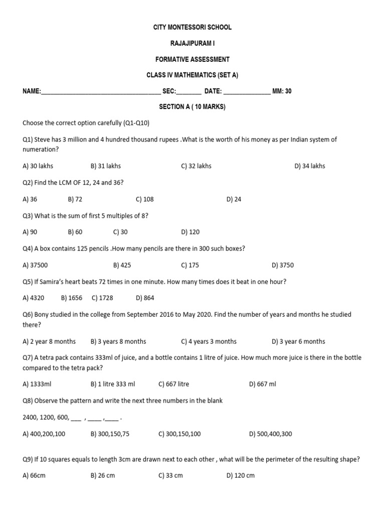 Preparatory Paper Set A g4 | PDF | Geometry | Euclid