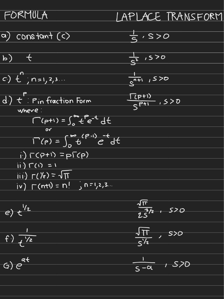 Laplace Transform | PDF