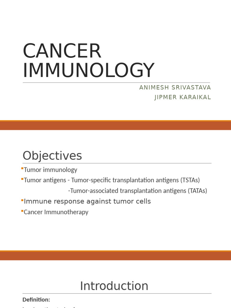 Cancer Immunology and Immunotherapy Overview | PDF | Antigen | Immune ...