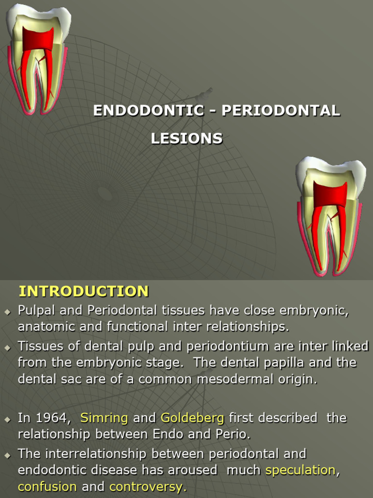 Endodontic-Periodontal Lesions Overview | PDF | Periodontology | Mouth