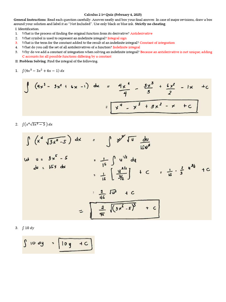 Quiz1 Solutions | PDF