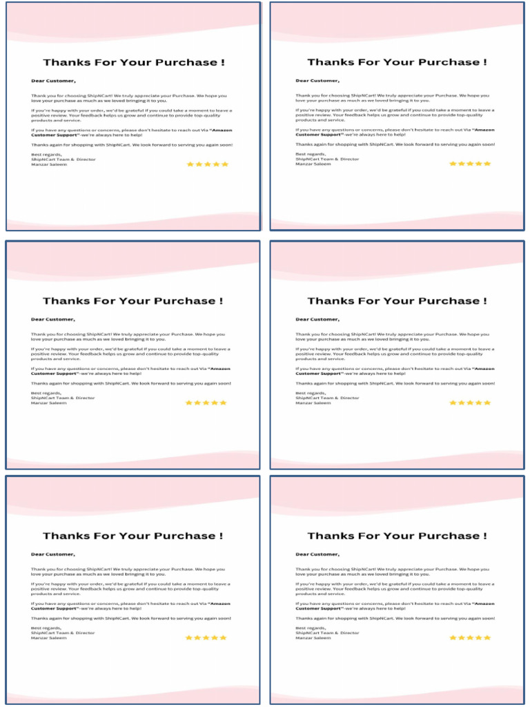 Thanks Note | PDF