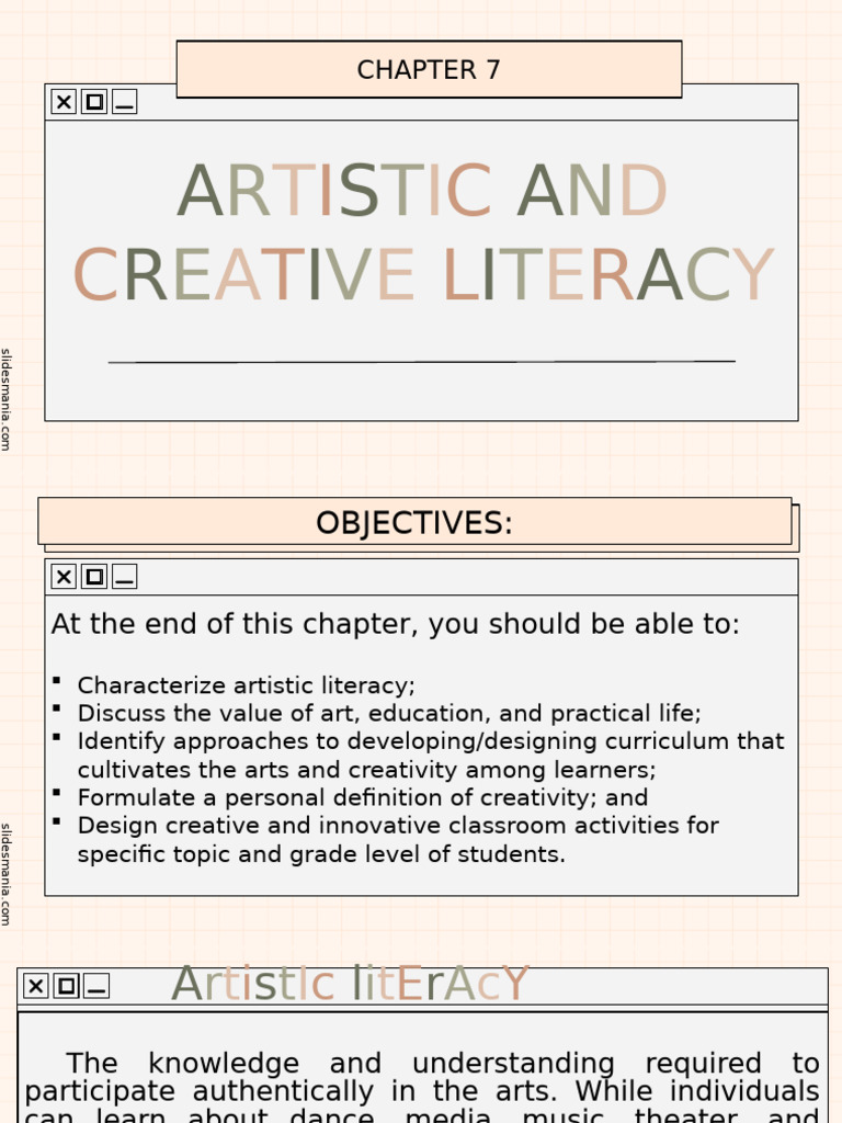 Chapter 7 ARTISTIC LITERACY | PDF | Literacy | Creativity