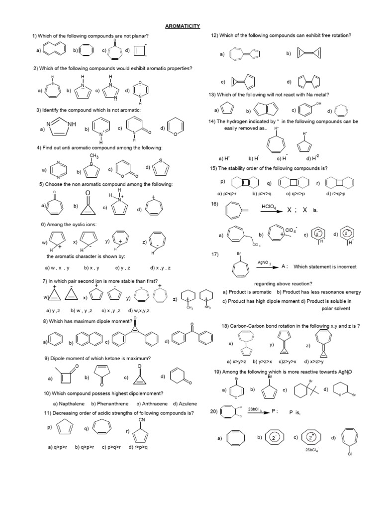 Arom | PDF | Chemical Polarity | Aromaticity