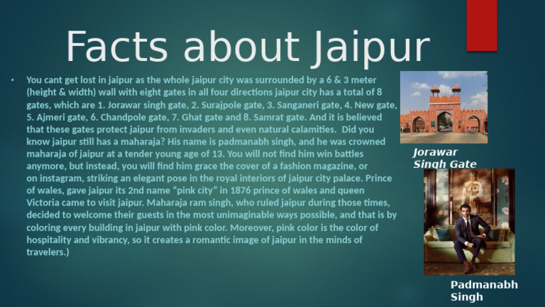 Discover Jaipur: The Pink City Facts | PDF