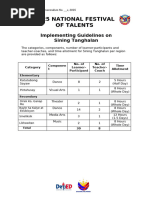 2026 National Festival of Talents Guidelines | PDF | Dances | Choreography