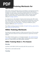 4-Week 100m Sprint Training Plan | PDF | Athletic Sports | Athletics