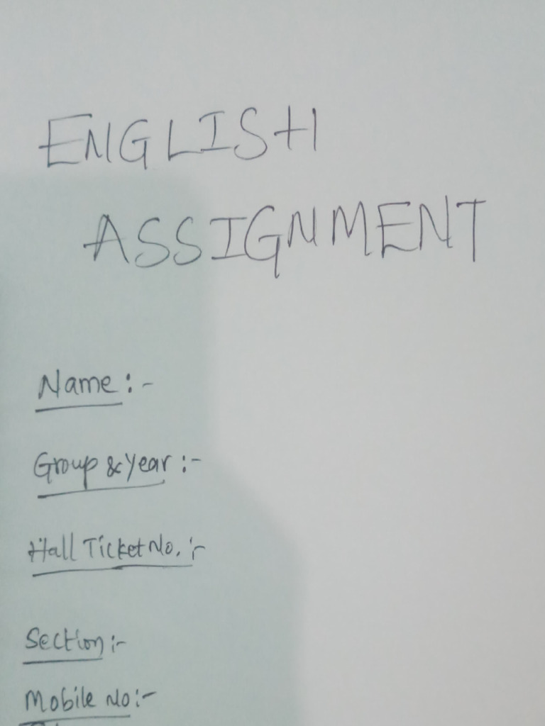 English S-4 Assignment | PDF