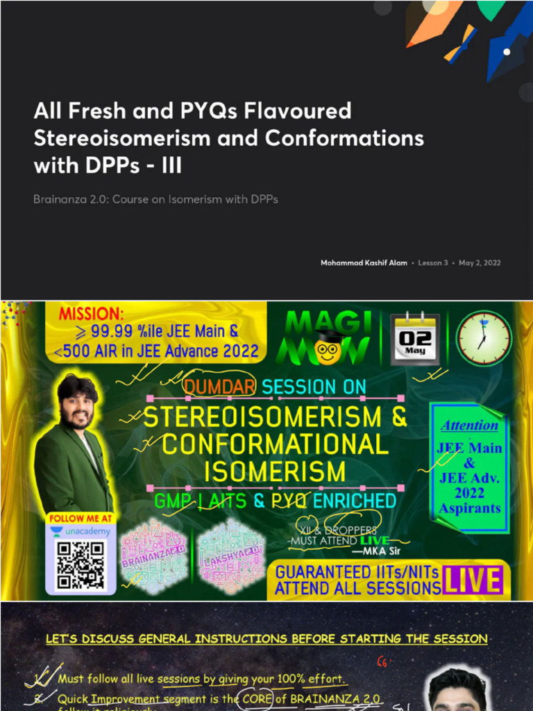 All Fresh and PYQs Flavoured Stereoisomerism and Conformations With ...