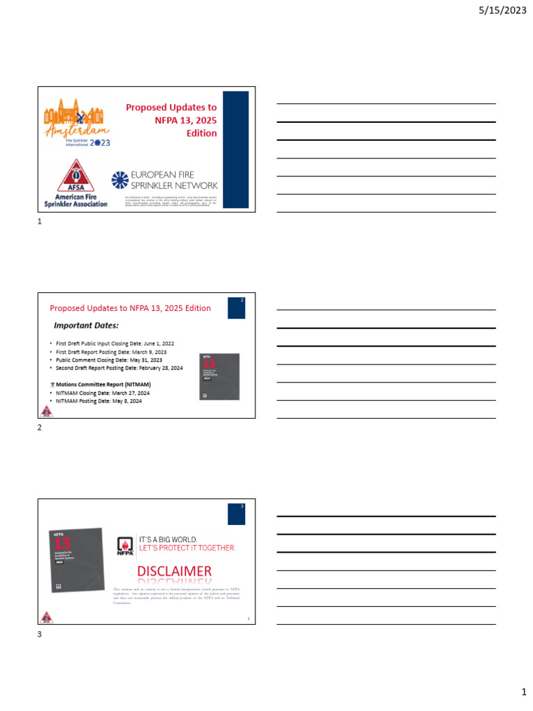 D201 10 - Caputo - NFPA 13 2025 Proposed Updates | PDF | Fire Sprinkler ...