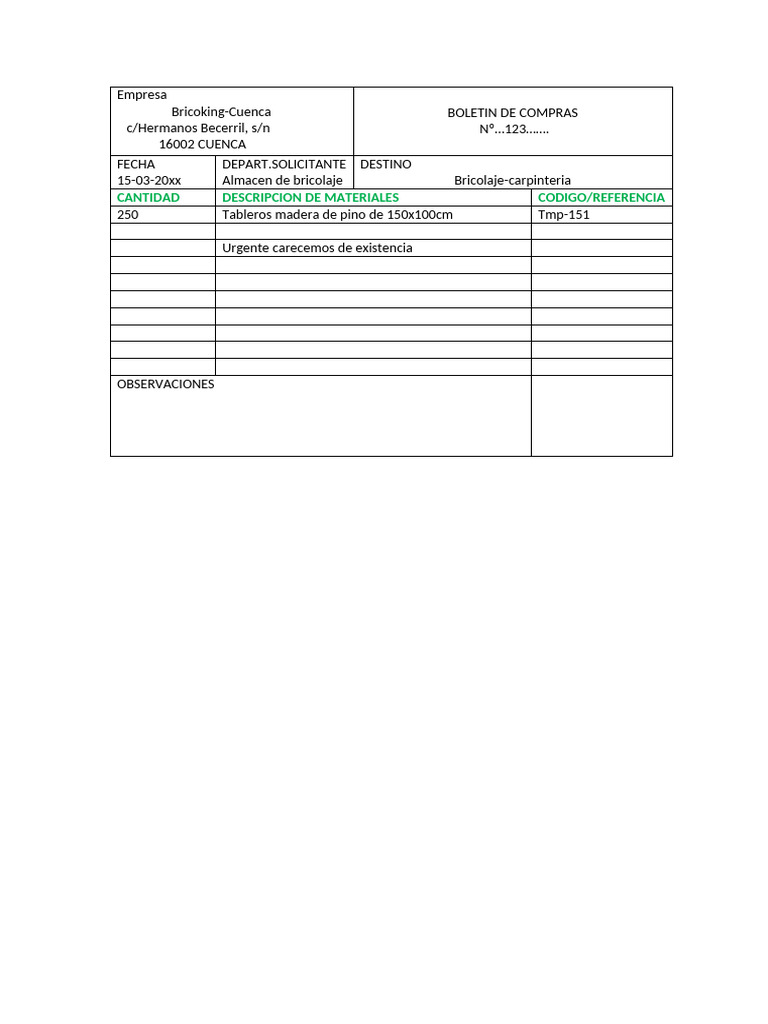 Tabla Referencia Sanchez | PDF
