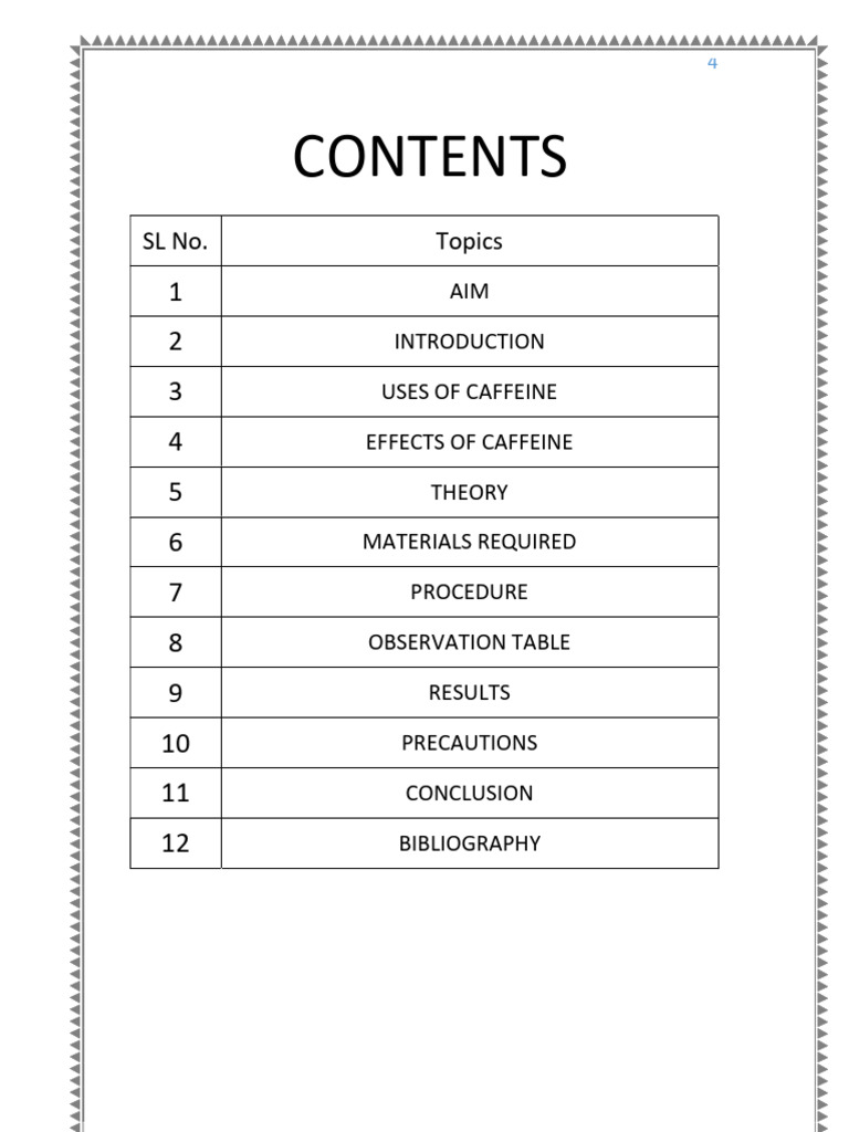 Chemistry Investigatory Project Grade 11 1 | PDF | Caffeine | Tea