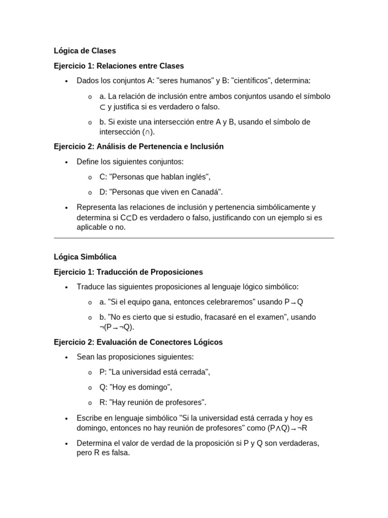 Practica de Modulo | PDF | Proposición | Lógica