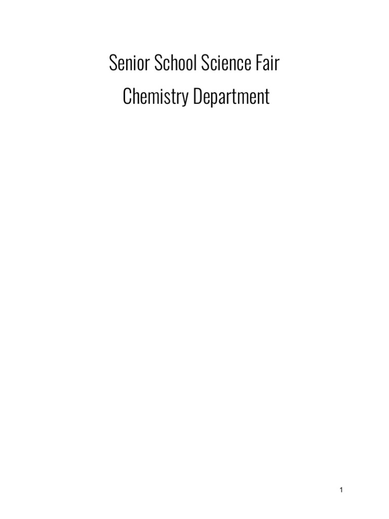 Science Fair | PDF | Water Pollution | Chemistry