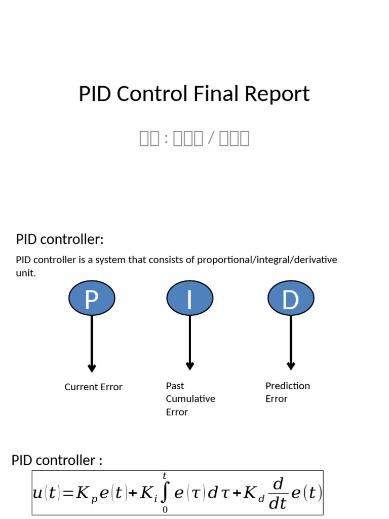 PID Control System Experiment Report | PDF | Physical Sciences ...