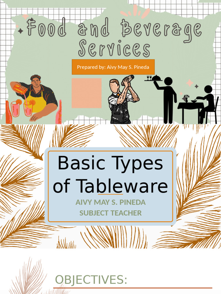 Types and Uses of Tableware Explained | PDF | Tableware | Spoon