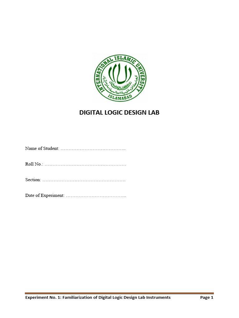 Lab 1-DLD | PDF | Voltage | Power Supply