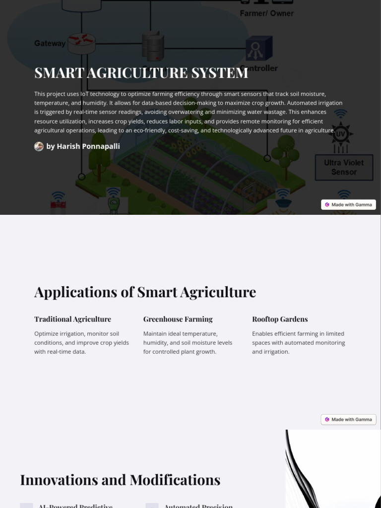 Smart Agriculture System | PDF | Internet Of Things | Agriculture