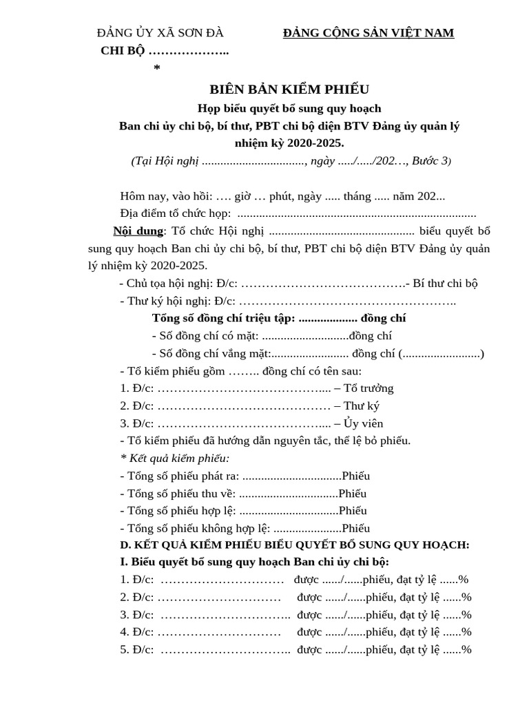 VB03 - BBKP - BCH - Bư C 3 | PDF