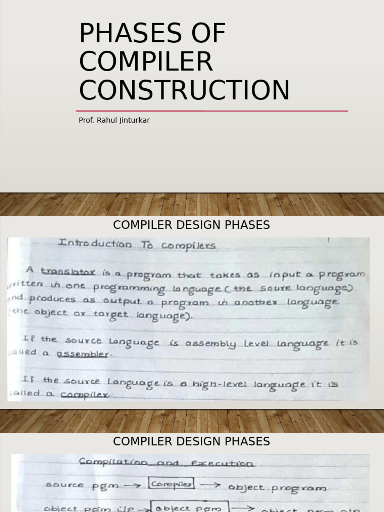 Phases of Compiler Construction | PDF | Parsing | Compiler
