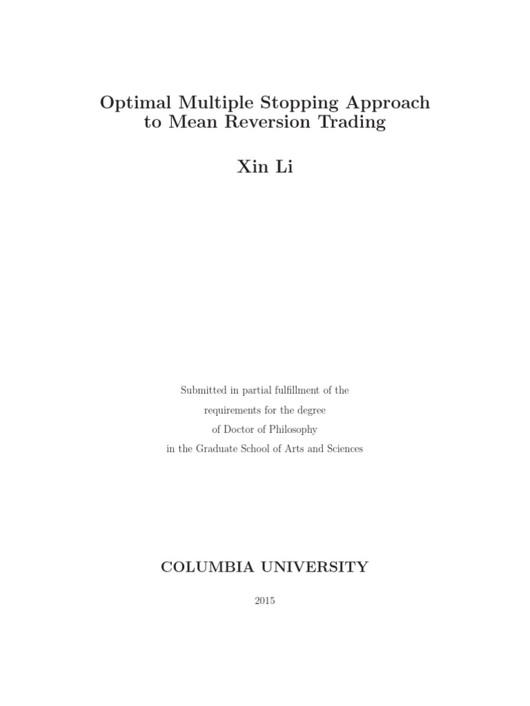 Li_Multiple_Stopping | PDF | Exchange Traded Fund