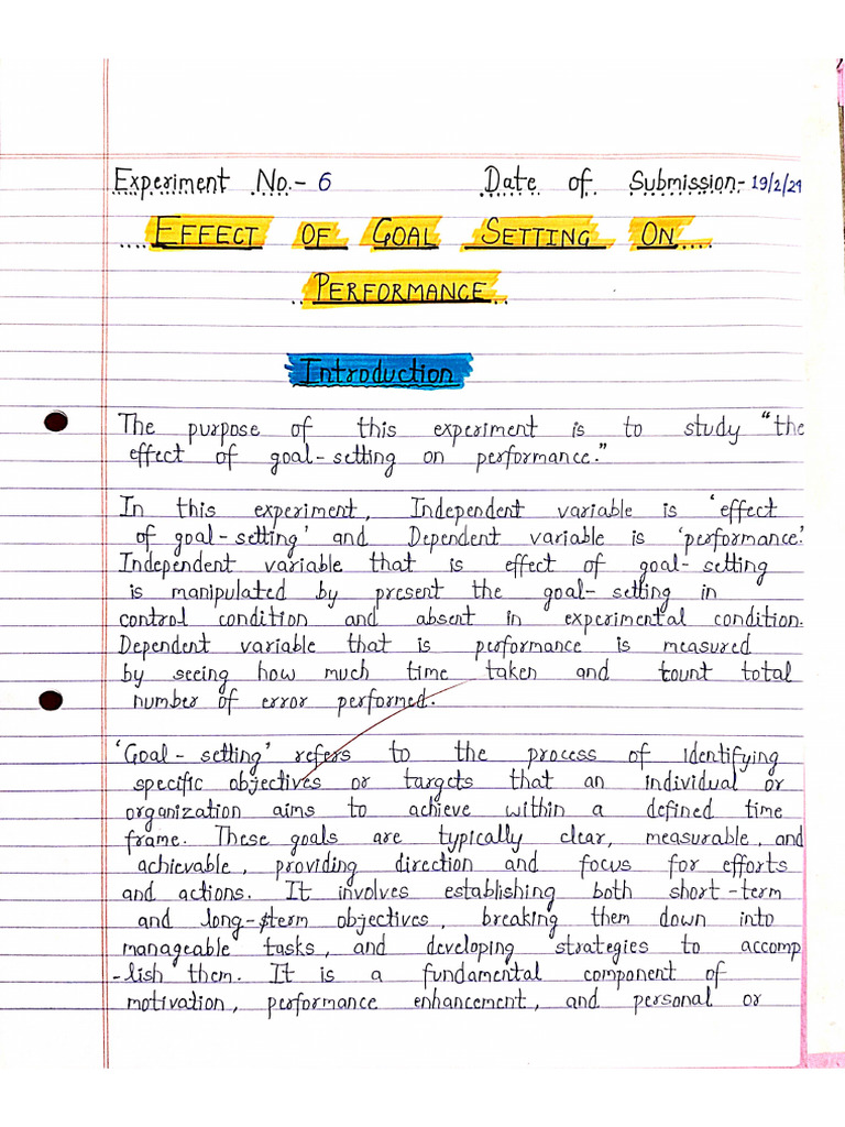 Experiment 6 psy. | PDF