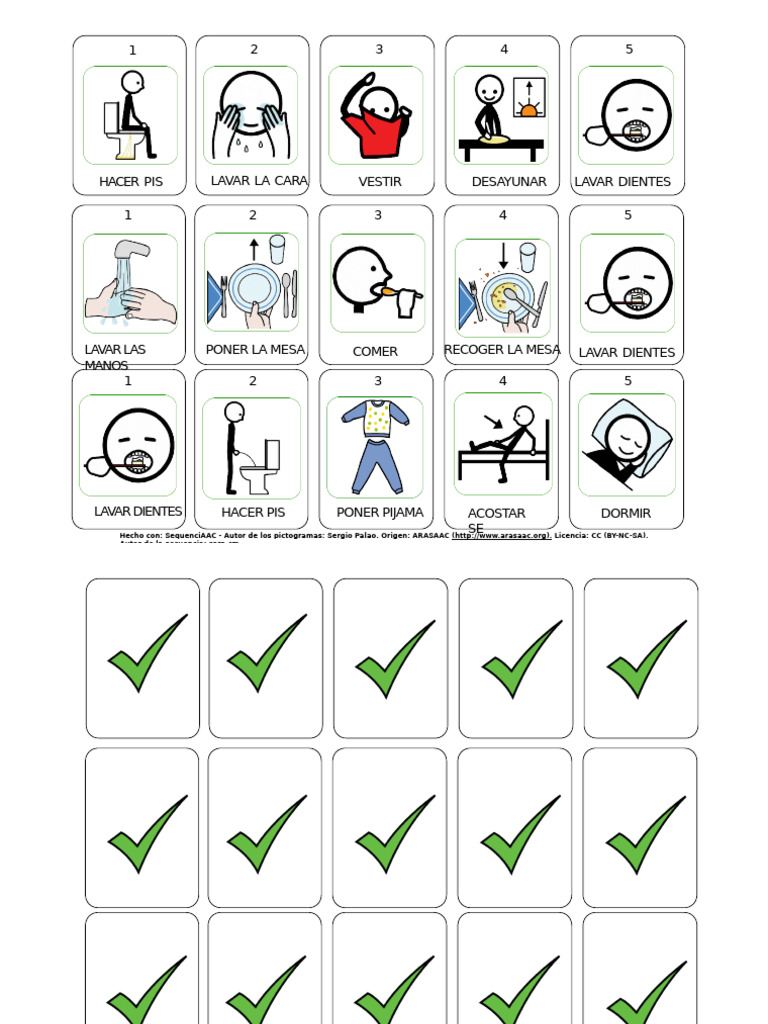 Rutinas Diarias con Pictogramas | PDF
