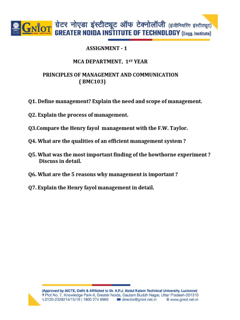 Unit 1 Mca Assignment | PDF