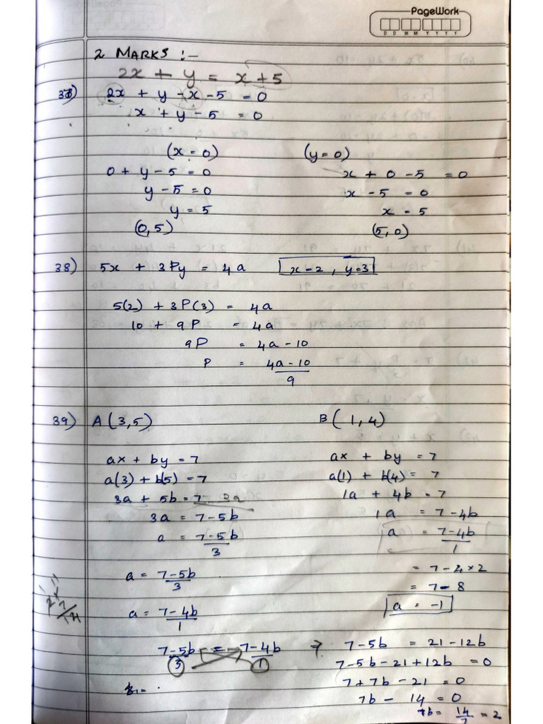 G9 Math Ch-4 ER 2 Marks | PDF