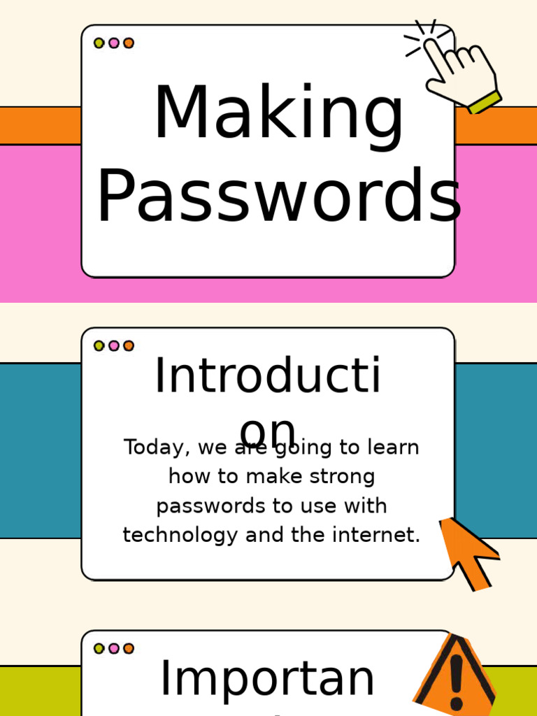 Making Passwords Online Safety Presentation in Colorful Illustrative ...