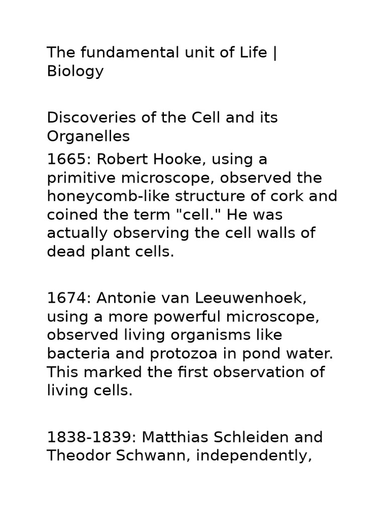 Robert Hooke: Coiner of "Cell" | PDF